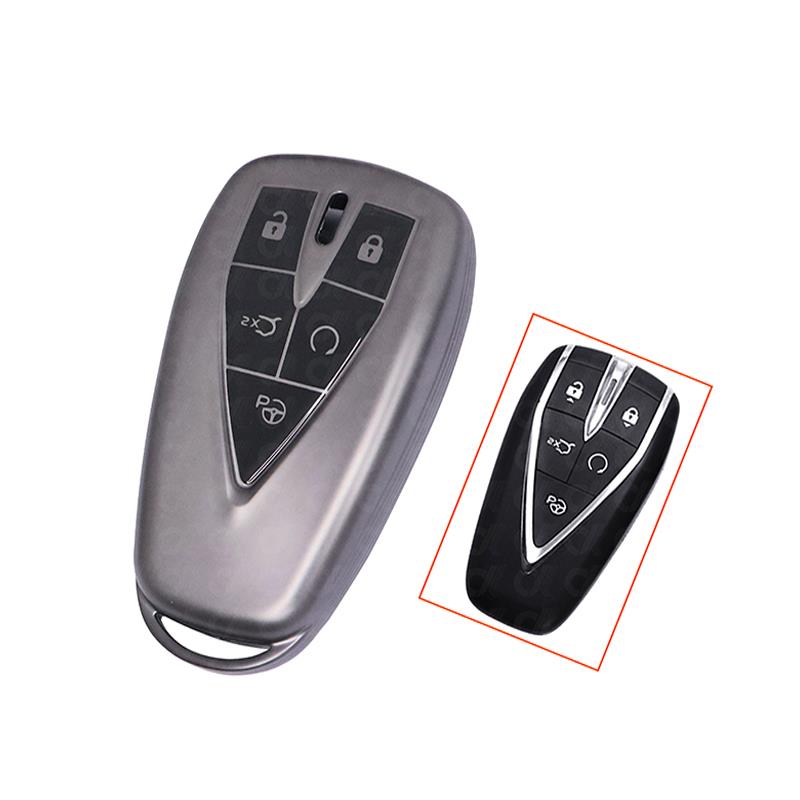 Nano High Quality Cover for Changan Smart Remote Key 5 Buttons Grey & Black