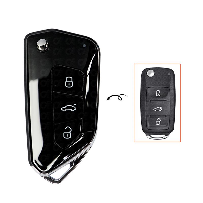 Volkswagen VW UDS Modified Aftermarket Flip Remote Key Shell 3 Buttons ...