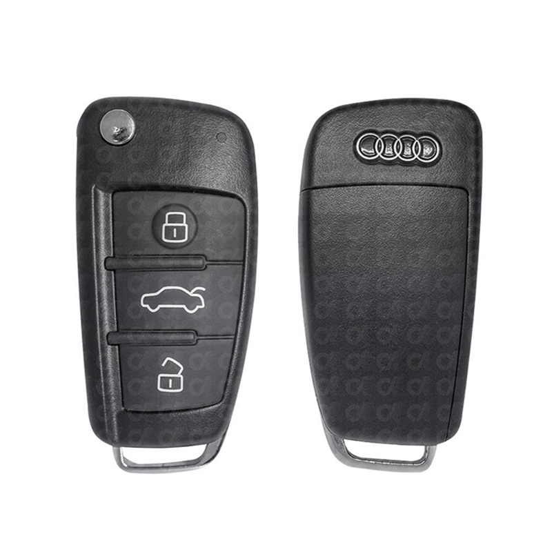 Audi (Q7) (A6L) Aftermarket Flip Remote Key Shell 3 Buttons HU66 Blade