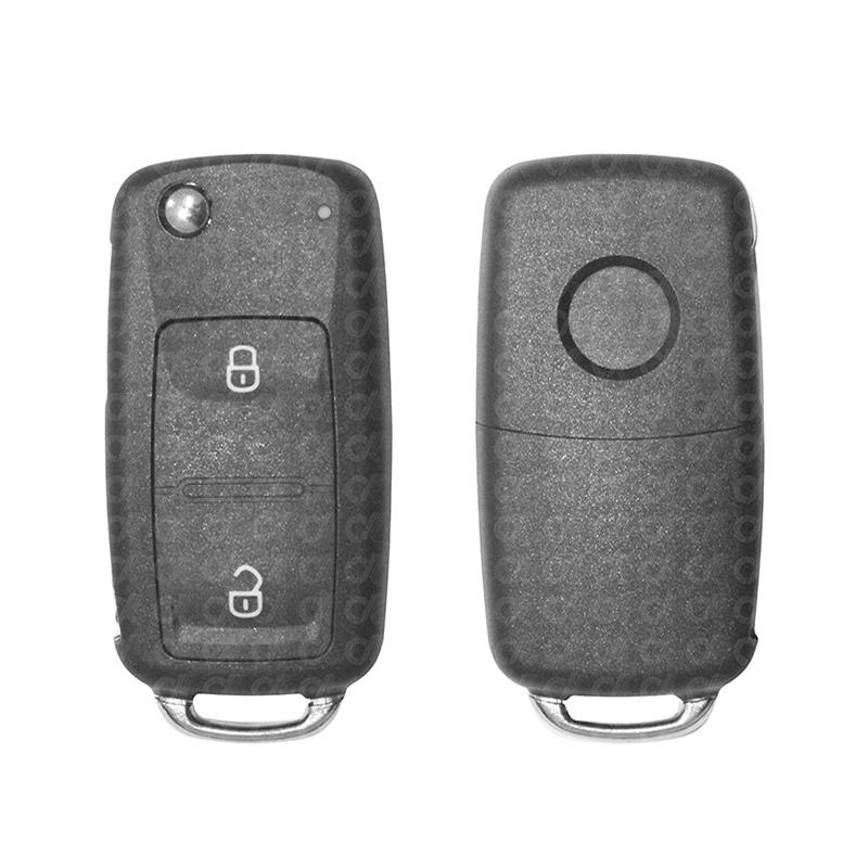 Volkswagen Aftermarket Flip Remote Key Shell 2 Buttons Blade HU66