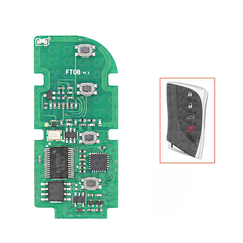 Lonsdor FT08-0440B Lexus Smart Key PCB 4 Buttons 312/314MHz