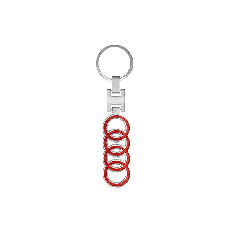 Audi Red & Silver Key Chain Big Size