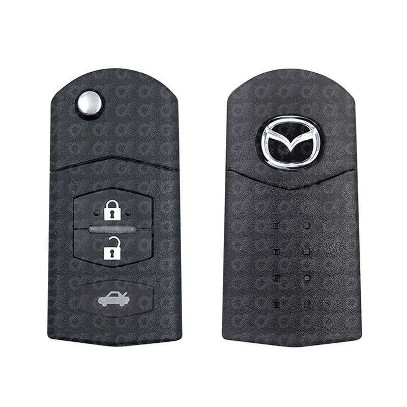 Mazda Flip Key Shell 3Btn w/ Spacer Aftermarket