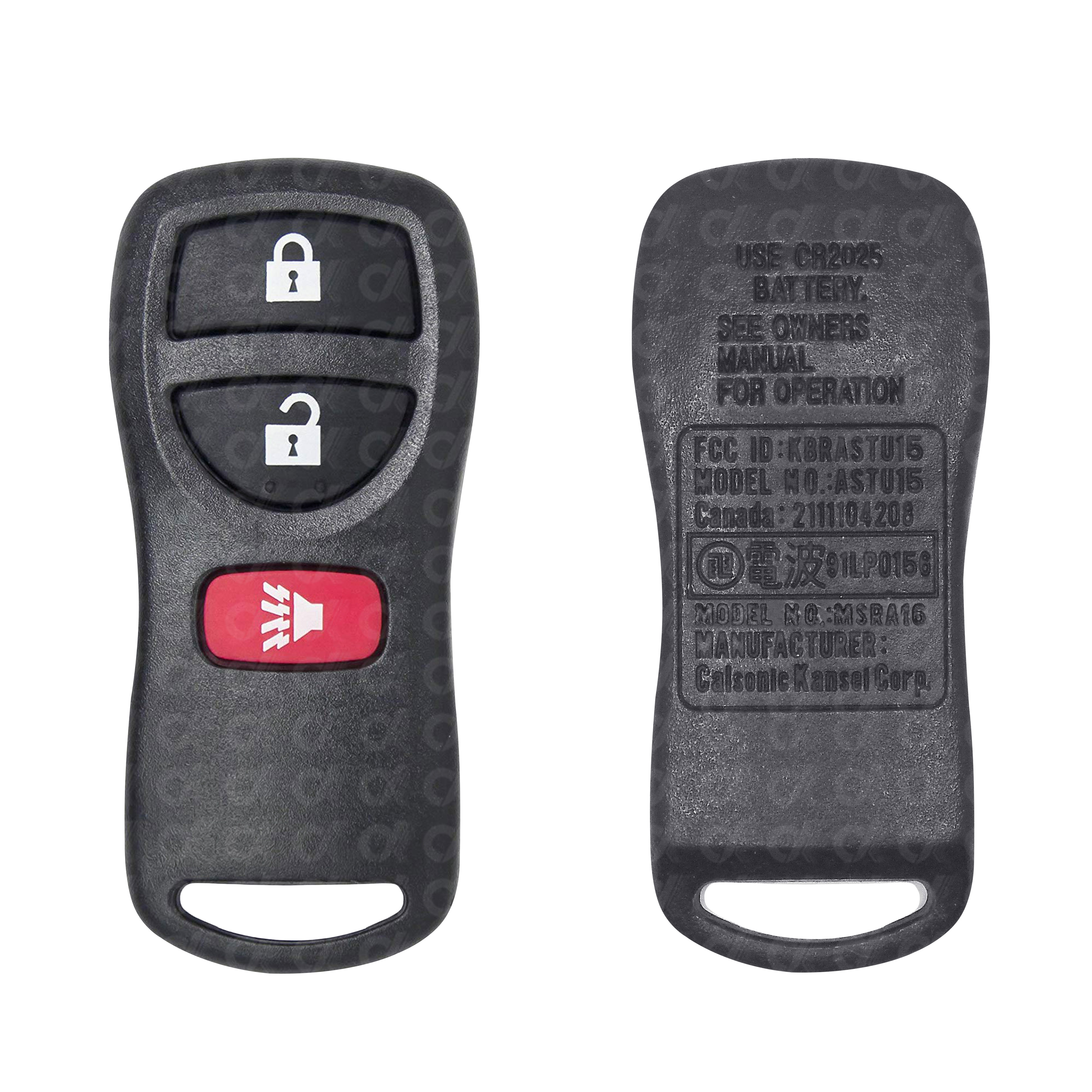 Nissan Tiida 2002-2017 Remote Key 3 Buttons 315MHz 28268-EA00A